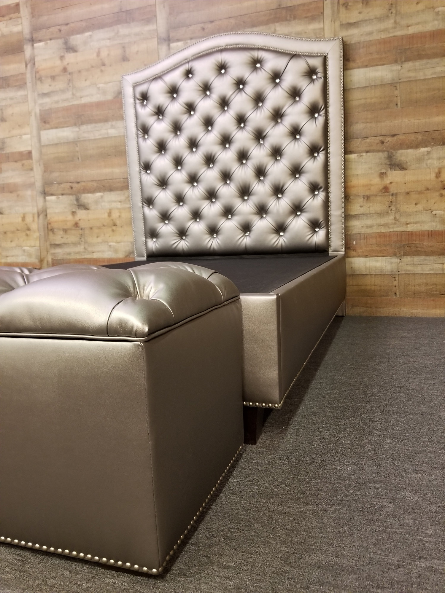 THE ISABELLE Custom, Tall, Tufted Camelback Headboard