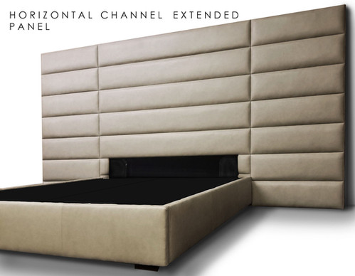 Horizontal Channel Extended Panel Headboard | beds-and-headboards