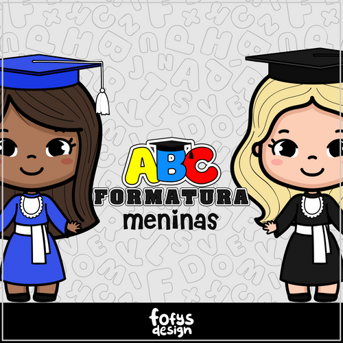 Kit formatura ABC - meninas | Fofys Design