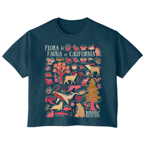 California Flora & Fauna Boxy Tee | Running Out Of Time