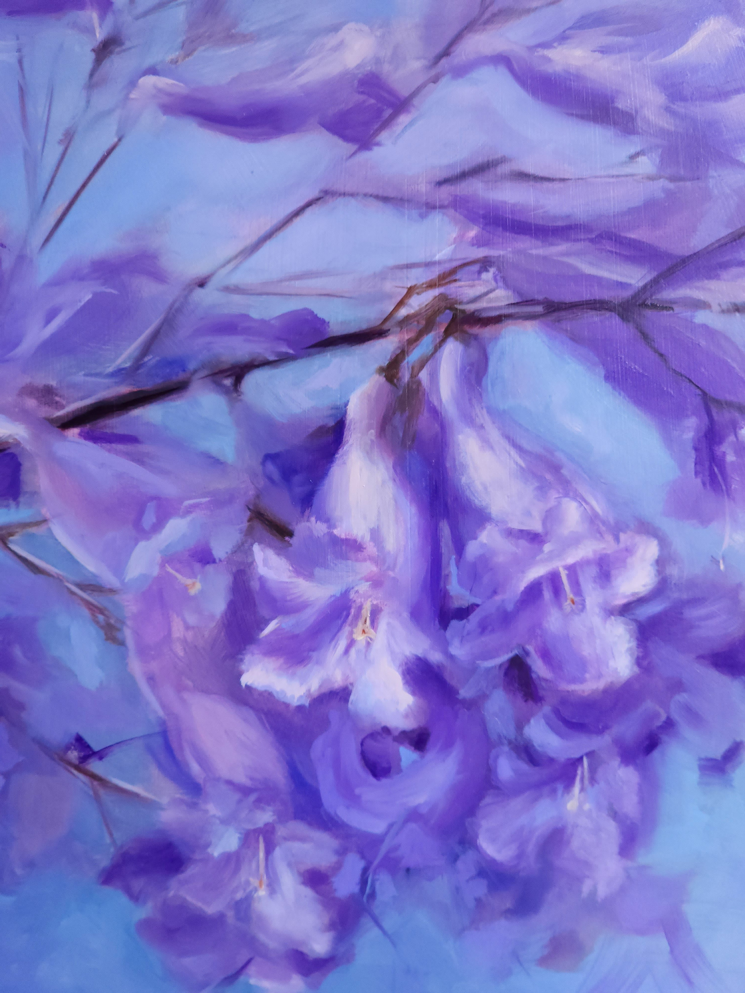 Capturing the Jacaranda Season: Stunning Jacaranda Painting by ...