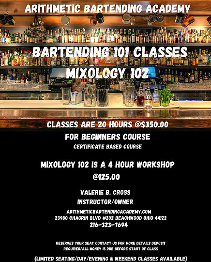 Bartending Academy | Arithmetic Bartending Academy | Cleveland, OH