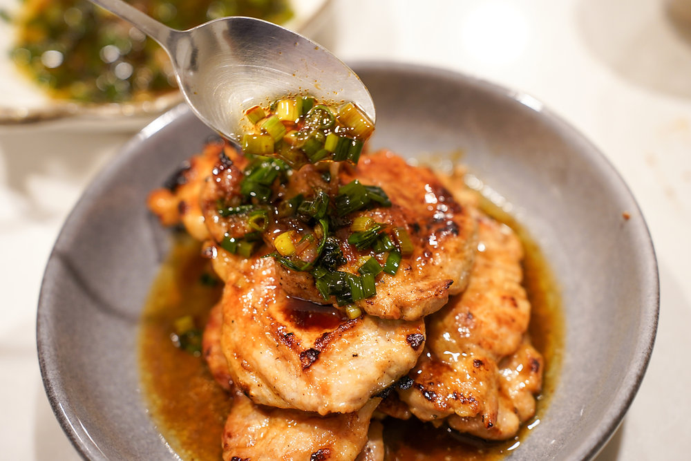 Spring Onion Pork Chop with Spring Onion Soy Sauce Oil