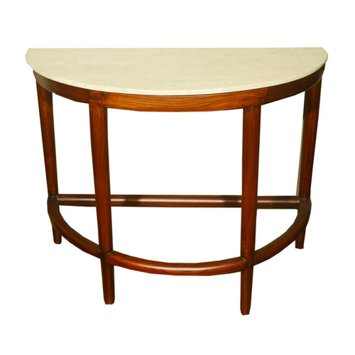 Wooden Half Round Wall Console | Muzali Arts