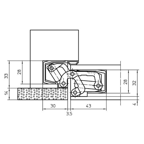 Concealed hinge - Tectus - 11085 (TE 541 3D FVZ) | Silver Kite