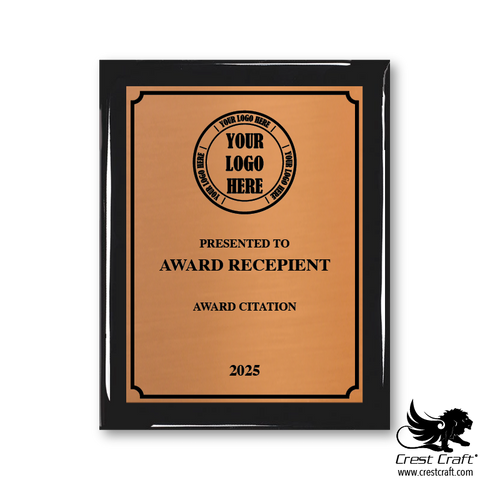 Black Piano Bronze Plate Engraved | Crest Craft Company
