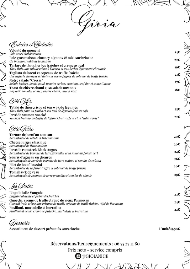 Gioia | Restaurant Festif à Nice | 10 Bd Dubouchage, 06000 Nice