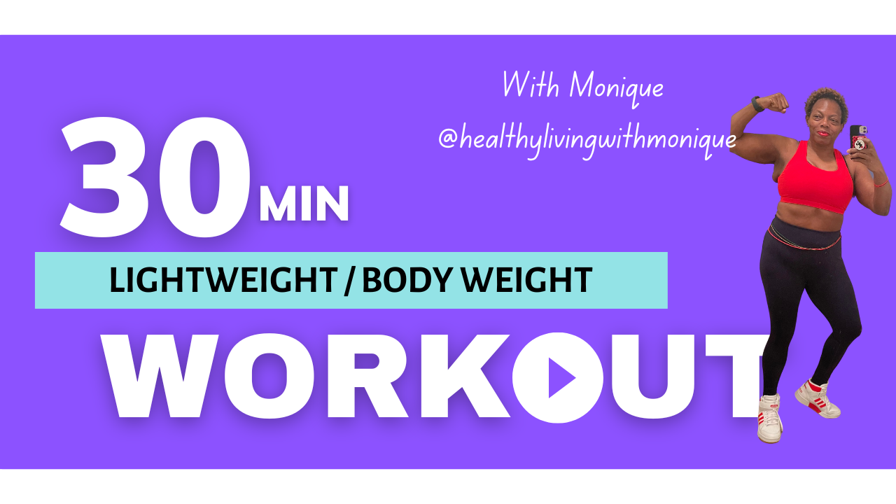 30-Minute Bodyweight / Light Weight Workout on Zoom | CurvyFit Fitness