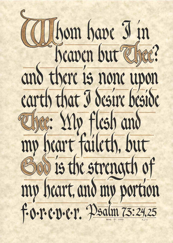 Psalm 73:24-25 (Downloadable) | calligraphyforchrist