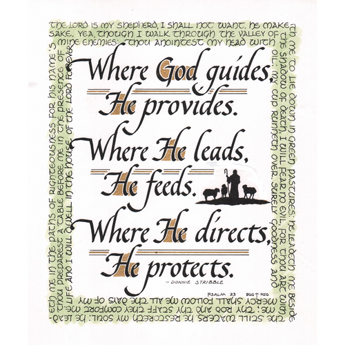 Poem and Psalm 23 (Downloadable) | calligraphyforchrist
