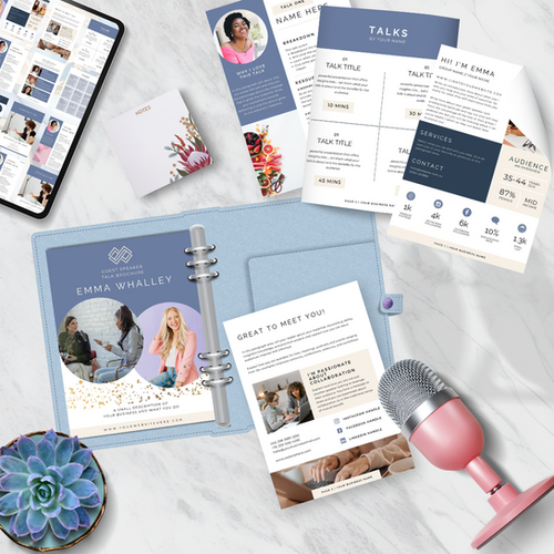 Guest Speaker Talk Brochure Template | Gossip Gals