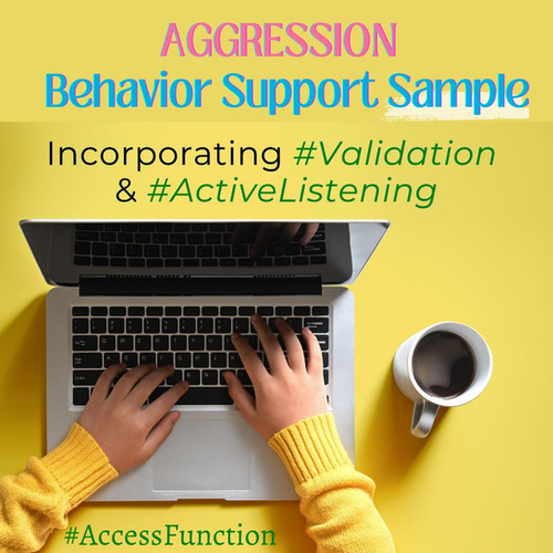 Aggression Behavior Plan Sample for Access I ABA programming I BCBA ...