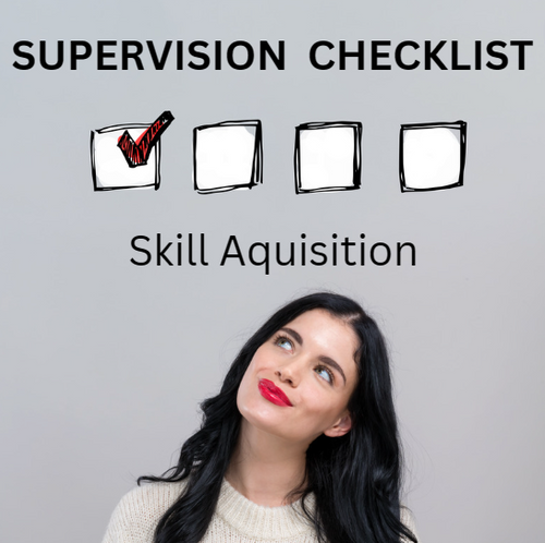 RBT Supervision Checklist for Skill Aquisition | ABA Therapy | RBT ...