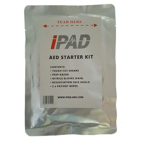What should be kept with an AED? (Defib prep kit)