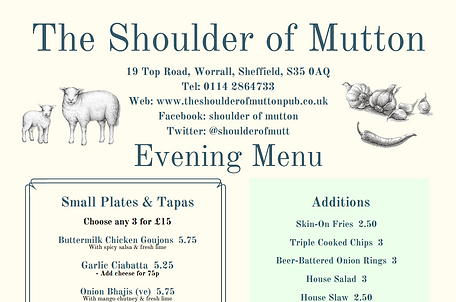 MENUS | Shoulder of Mutton
