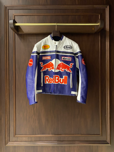 Vintage Ultra Rare 90s Red Bull Racing Leather Jacket | Archivintage