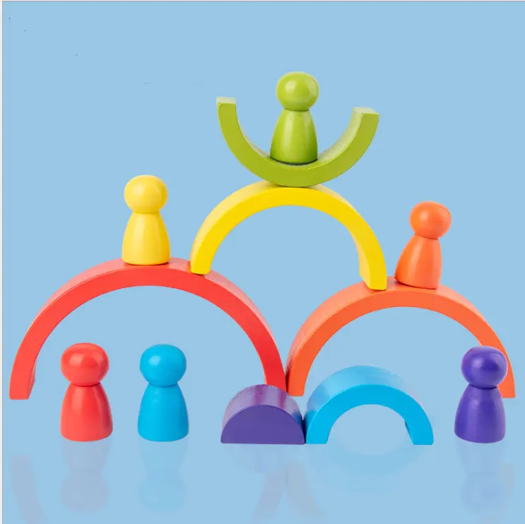 Montessori Rainbow Building Blocks | minivault