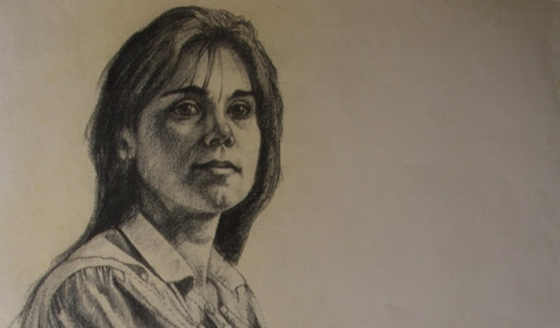 Ritratto di signora (disegno a carboncino - cartone preparatorio)