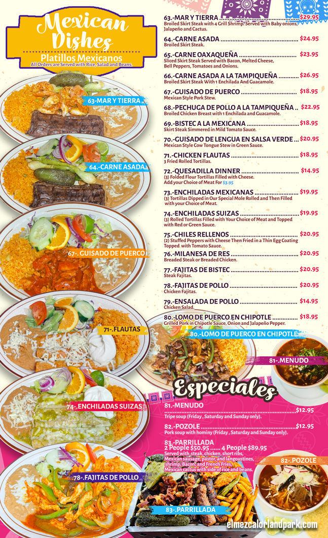 Menu | El Mezcal Website