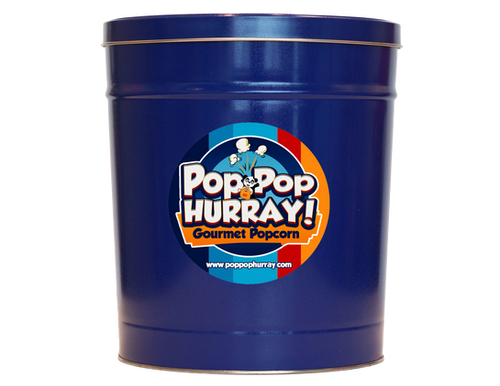 3.5 Gallon Custom Popcorn Tin | Pop Pop Hurray!