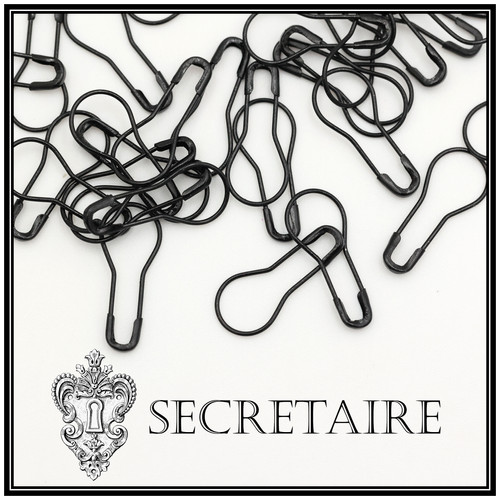 50 bulb pins, black colour. Size: 2 cm [B15] | Secretaire