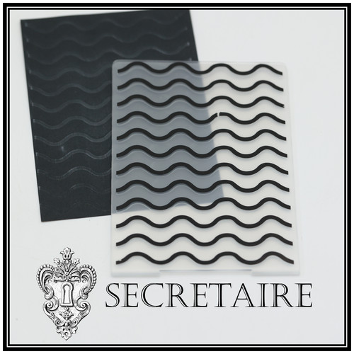 Embossing folder: Wavy lines A6 [DR45] | Secretaire