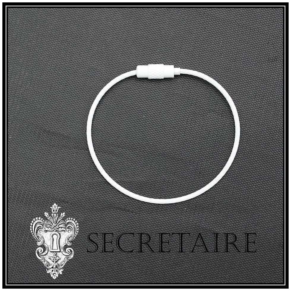 Wire rope binding ring. White colour 15cm length [X03] | Secretaire