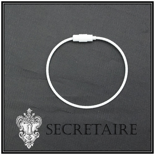 Wire rope binding ring. White colour 15cm length [X04A] | Secretaire