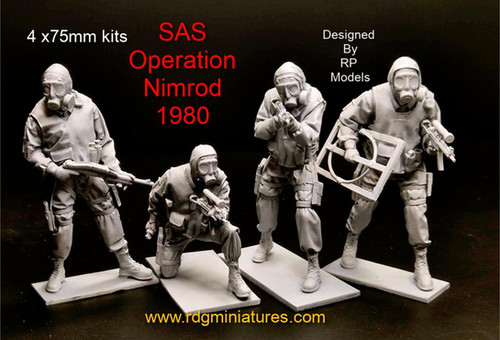 4 x 75mm SAS Operation Nimrod kits | RDG Miniatures