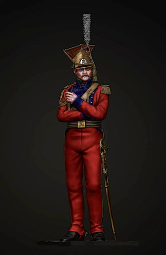 120mm Officer Red lancers | RDG Miniatures