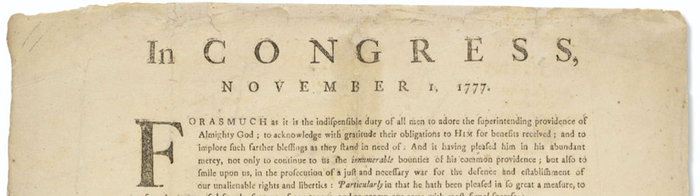 George Washington's Amazing 1789 Thanksgiving Proclamation