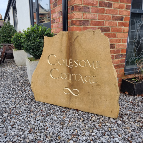 Stone Boulder House Signs | YORKSHIRE SALVAGE