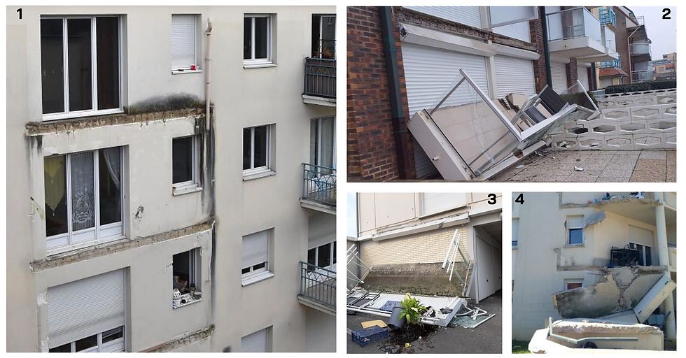 Diagnosis of reinforced concrete balconies