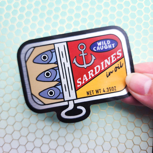 Sardines Vinyl Sticker | Toku Arts