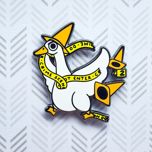 Crime Goose Enamel Pin | Toku Arts