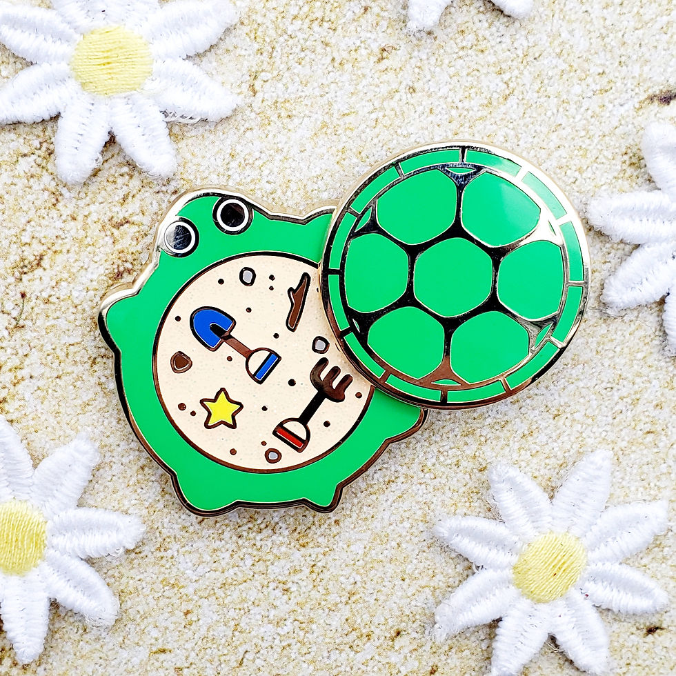 Turtle Sandbox Enamel Pin | Toku Arts
