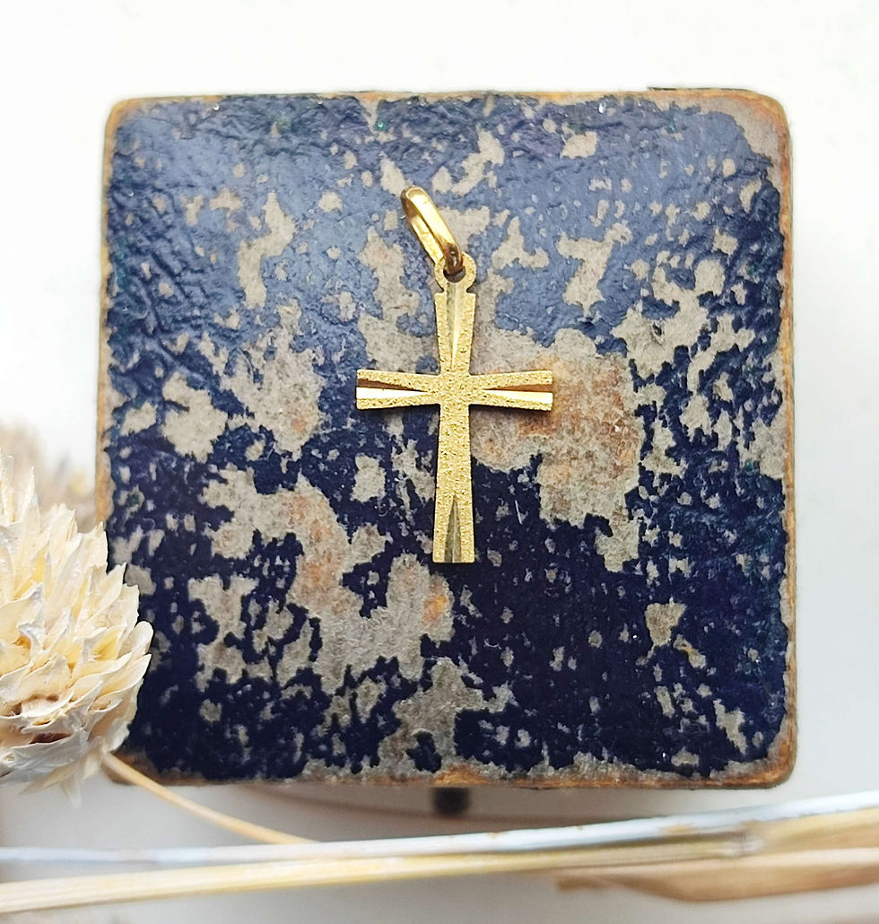 Miniature 9ct gold cross | TOVS