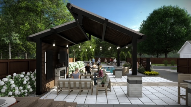 Pavilion Frame - All Exposed Steel Beams