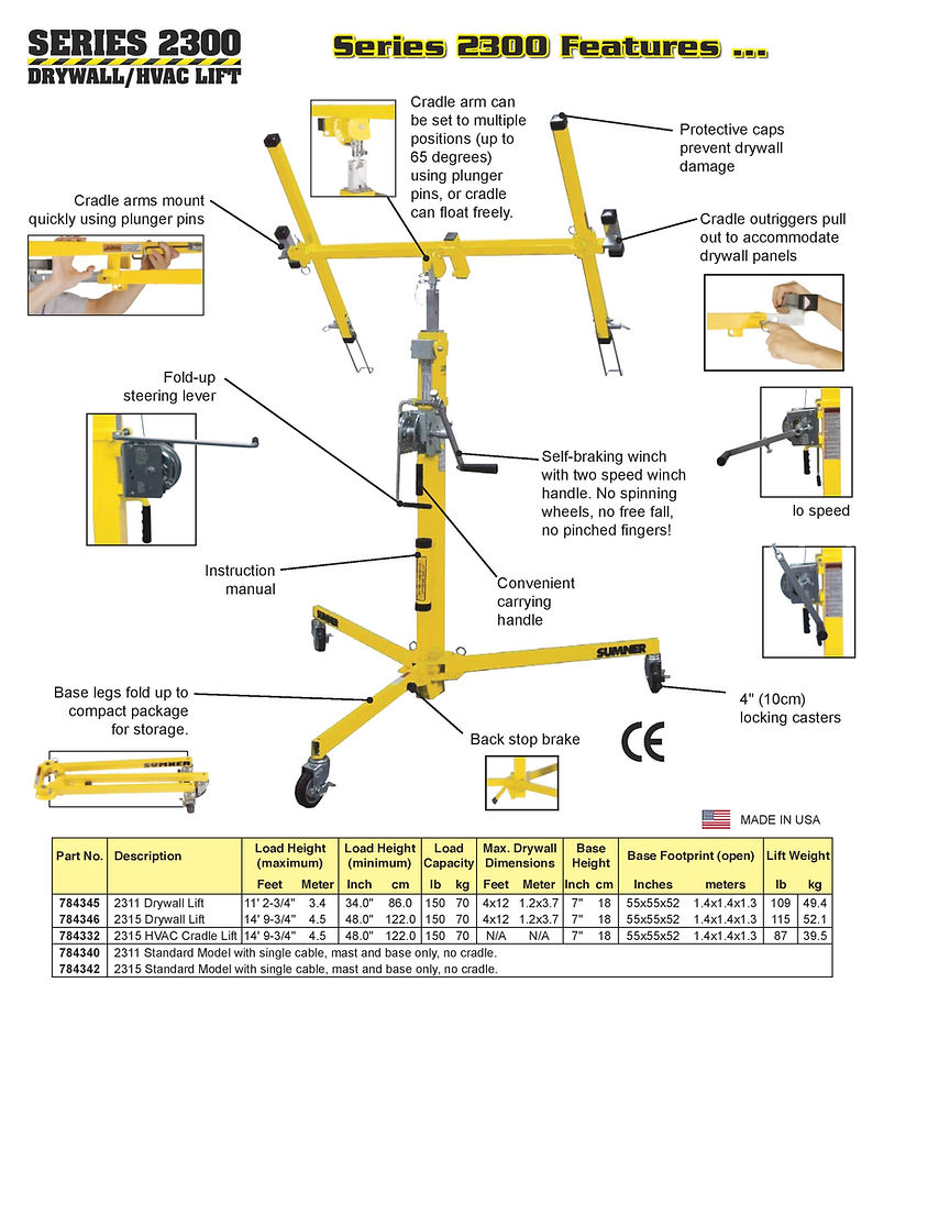 SERIES 2300 Lifts | Ezi-Lift Products