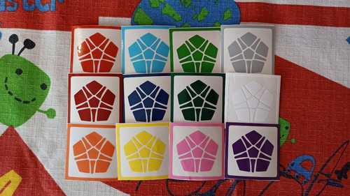 Stickers vinil Megaminx ball 12 colores estándar | brickcubes