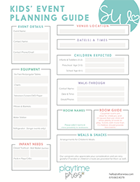 Five Easy Steps to Planning a Kids Event