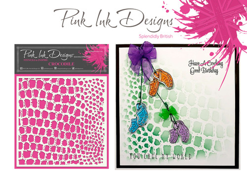 Pink Ink Designs Stencil - Crocodile(7" x 7") | Pink Ink Designs