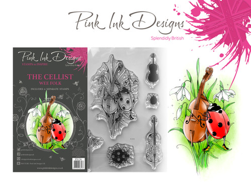 Pink Ink Designs Stamp - The Cellist | Pink Ink Designs