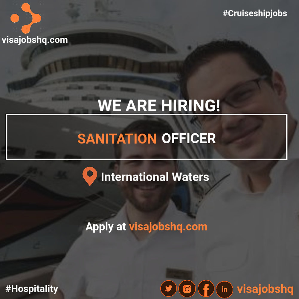 HIRING NOW! SANITATION OFFICER | ENSURE WORKPLACE HYGIENE & SAFTEY ...