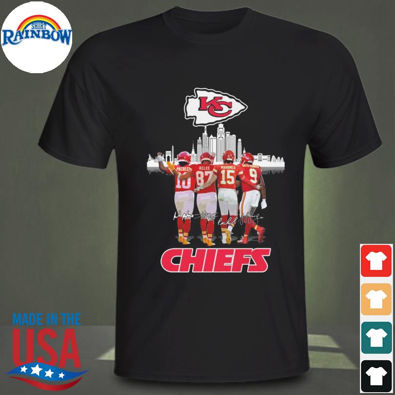 Kansas city Chiefs pacheco kelce mahomes signatures shirt