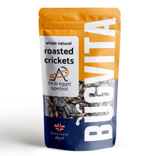 Bugvita's Whole Roasted Crunchy Crickets - 48g