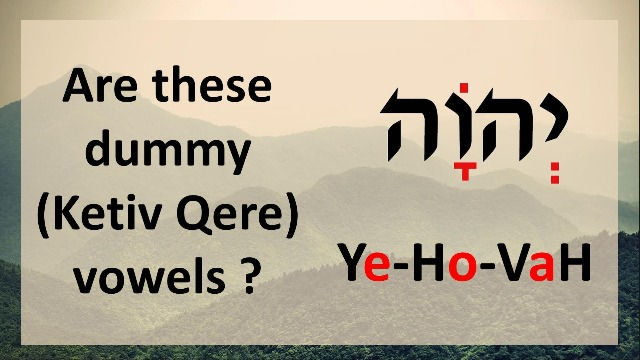 Was Ketiv-Qere applied to YHWH? | www.HebrewGospels.com