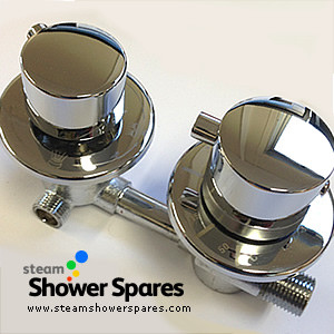 2 3 & 4 Output "2 Dial" Thermostatic Shower Valve - Threaded Adjustable ...