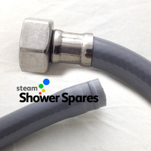 140cm Grey/Silver Hose | Steam Shower Spares