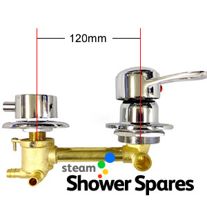 2 3 4 & 5 Output "2 Dial" Mixer Shower Valve - Push Fit 140mm Centres ...